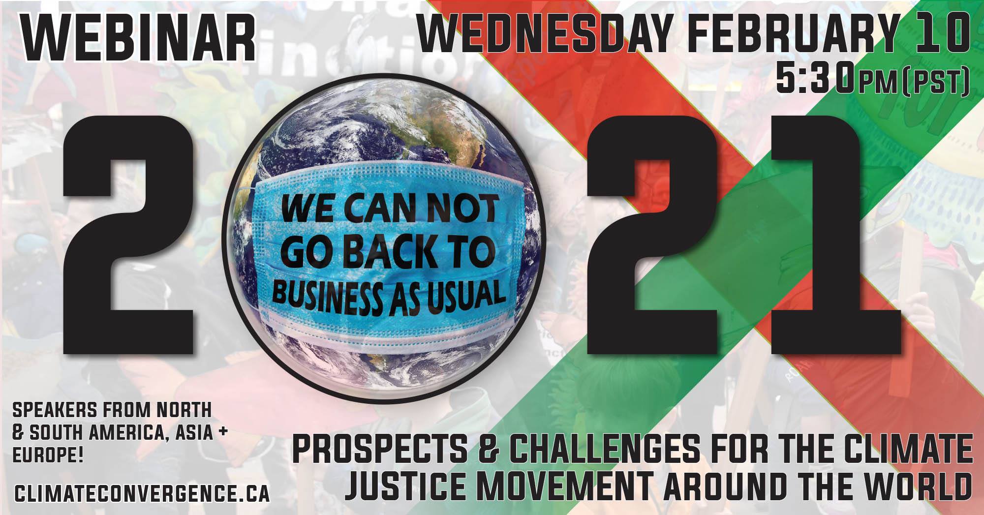 2021: Prospects & Challenges for the Climate Justice Movement Around ...