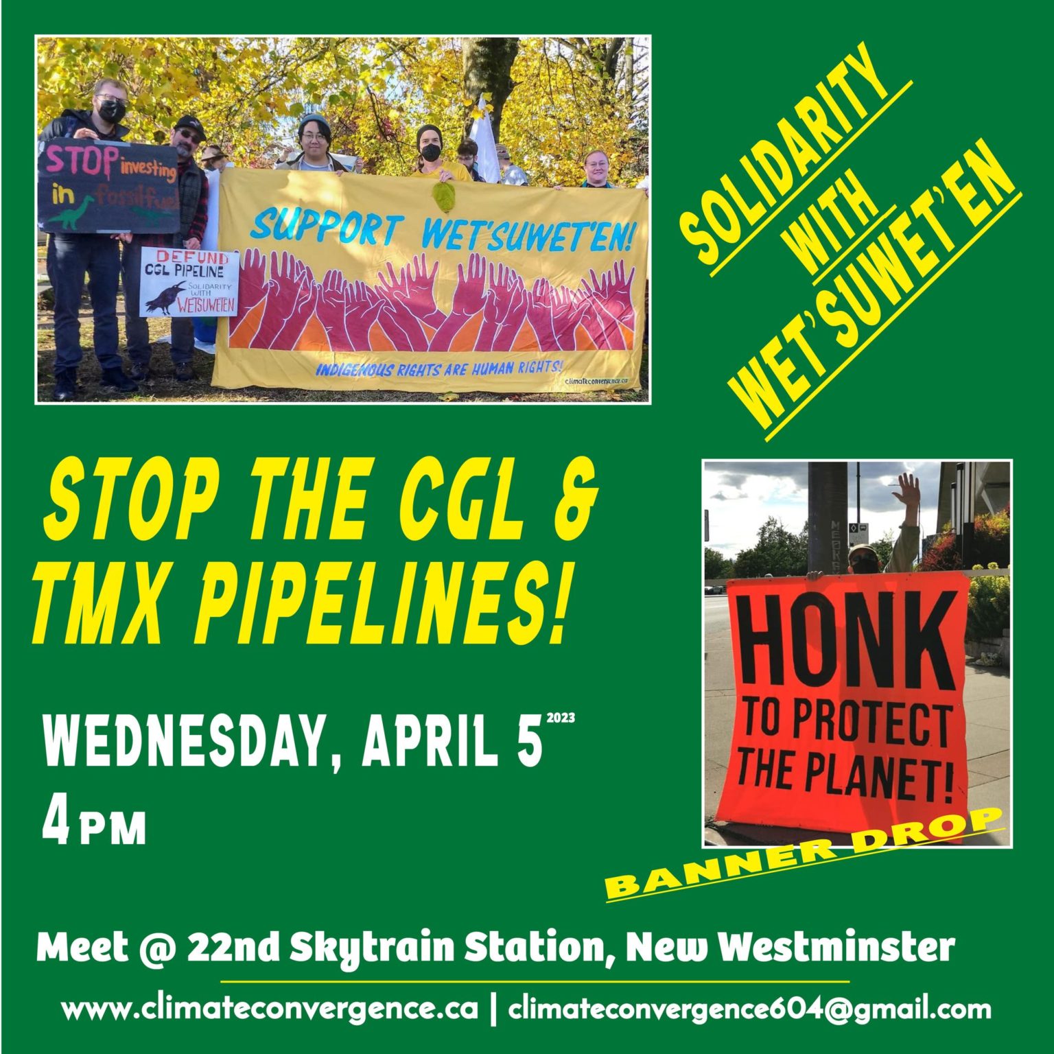 April 5, 2023 – BANNER DROP: STOP the TMX and CGL Pipelines! – Climate ...