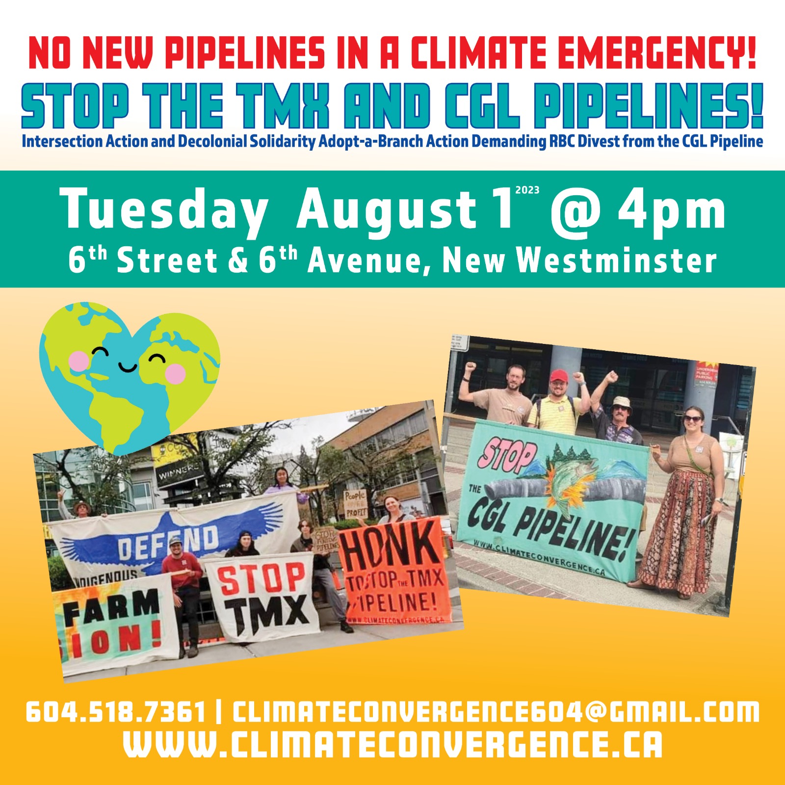 August 1, 2023: No New Pipelines in a Climate Emergency! Stop the TMX ...