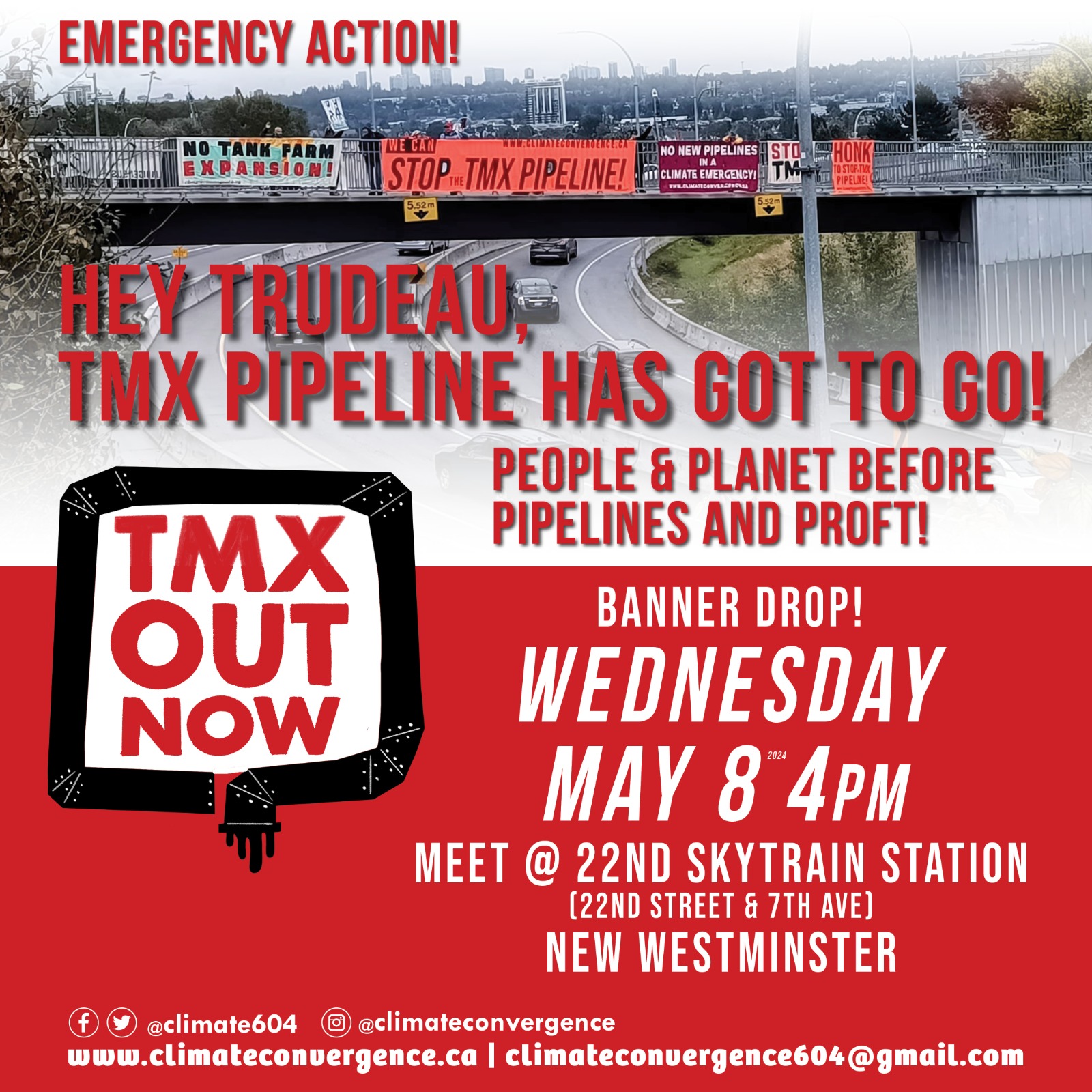 May 8, 2024: Stop TMX Pipeline Banner Drop – Emergency Action ...