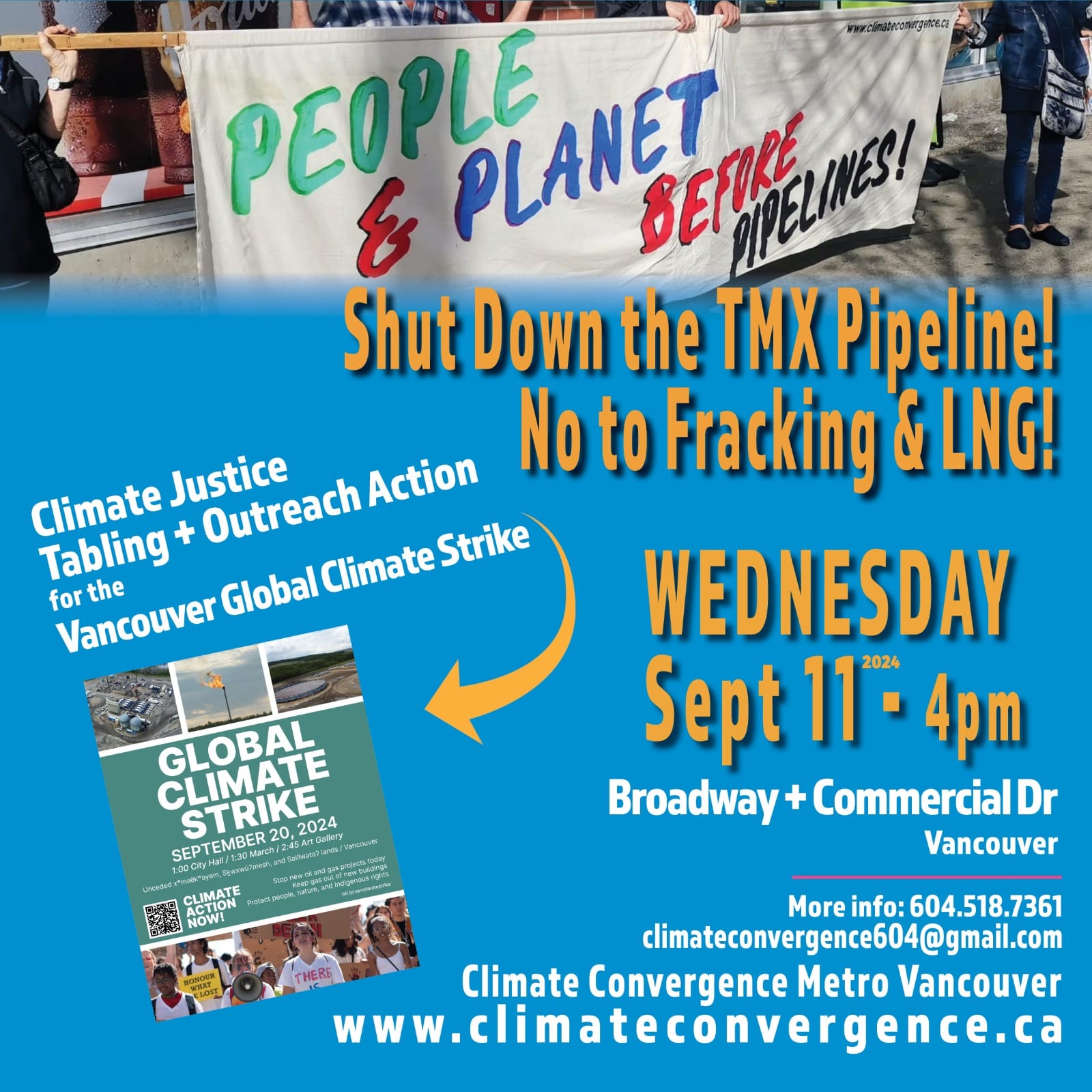 September 11, 2024: People & People Before Pipelines! Climate Strike ...